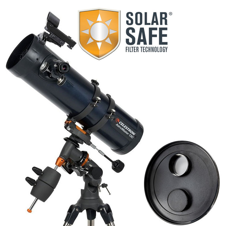 AstroMaster 130EQ-MD (Motor Drive) Telescope with FREE EclipSmart Sola | Celestron
