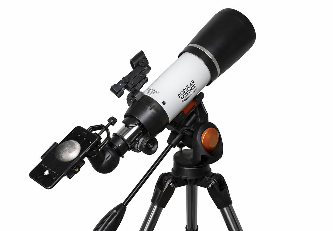 Popular Science by Celestron AstroMaster 80AZS Telescope with Smartpho ...