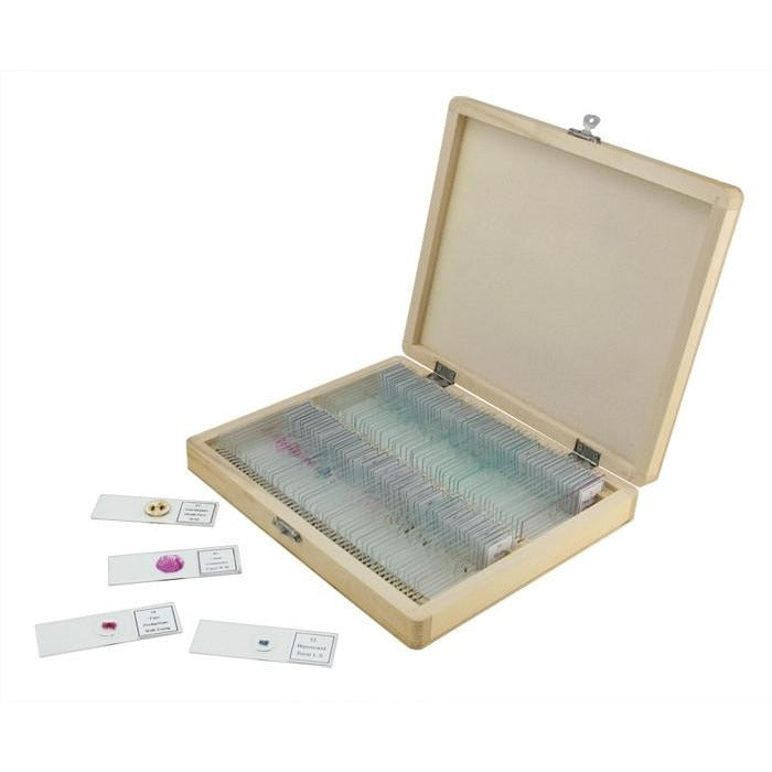 100 Piece Prepared Microscope Slide Kit | Celestron