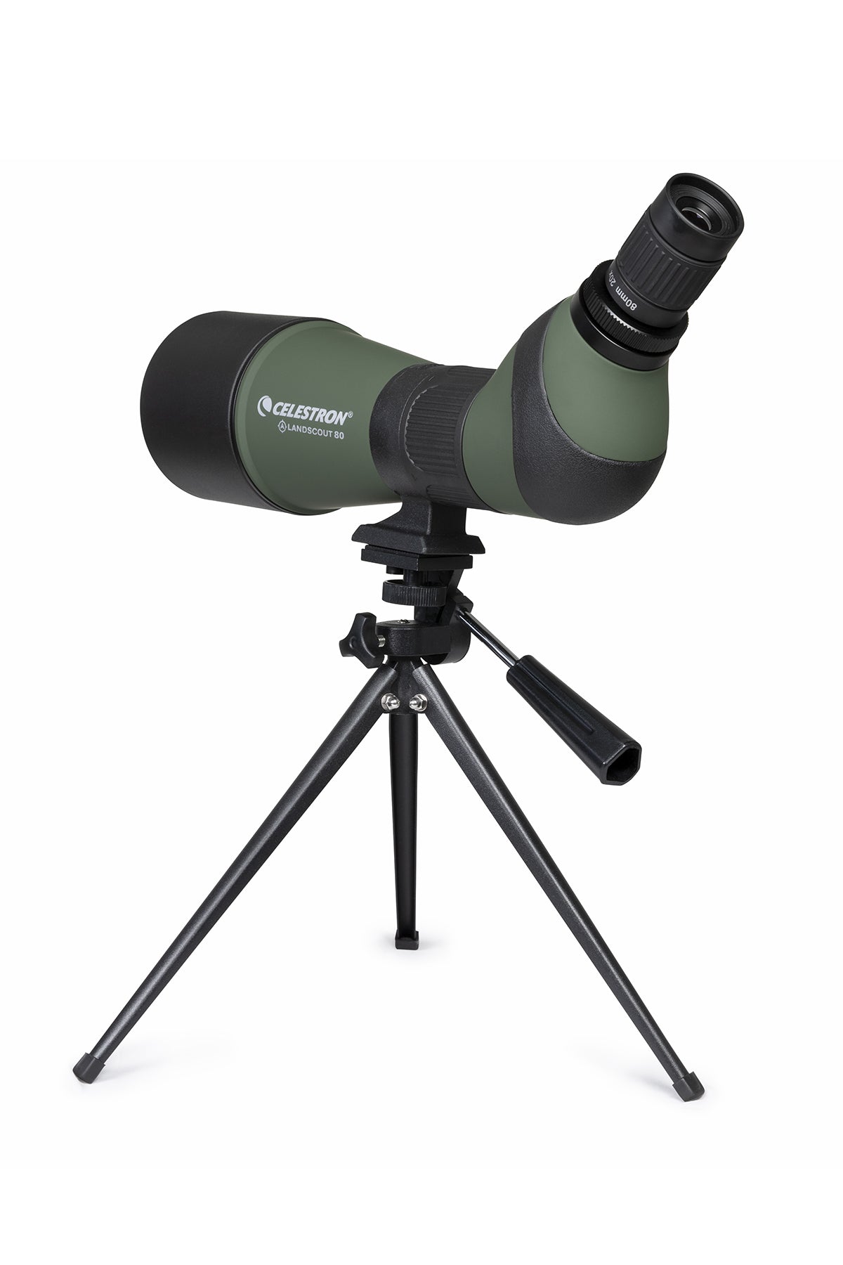 LandScout 20-60x80mm Angled Zoom Spotting Scope with Table-top Tripod ...